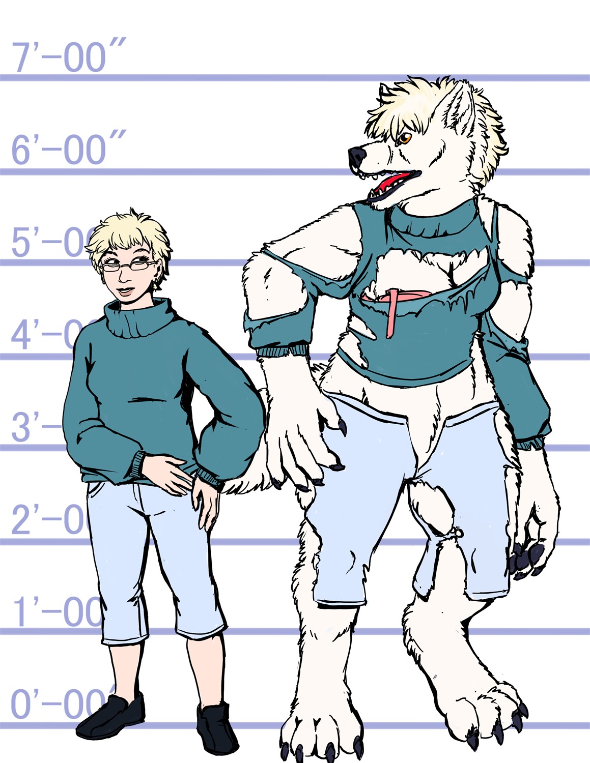 Preposed Werewolves Commissions by Fringedog - Transfur