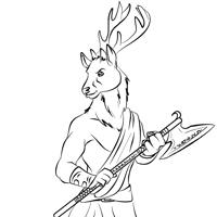 Livestream Commission: Red Deer to Anthro by Jakkal - Transfur